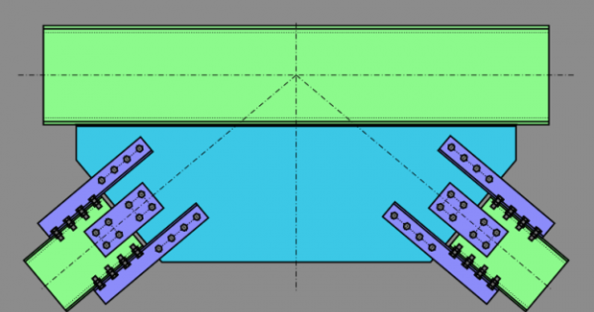 RISA | Use Wide Flange Braces in Vertical Brace Connections