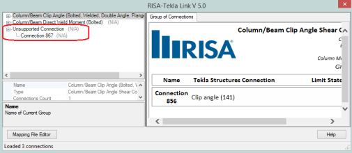 RISAConnection-Tekla Link Integration Procedure