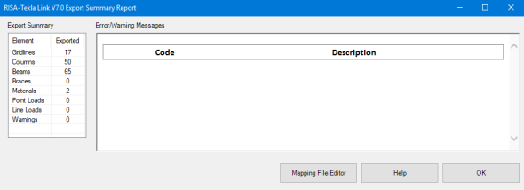 RISA-3D/Tekla Link Integration Procedure