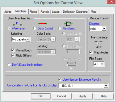 Model Display Options