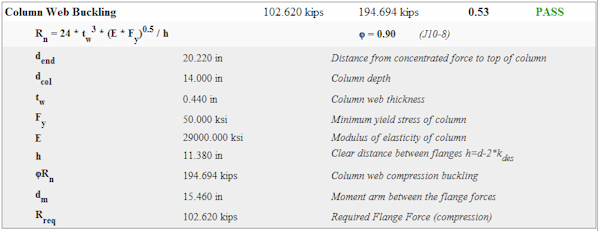 Column Connection Checks