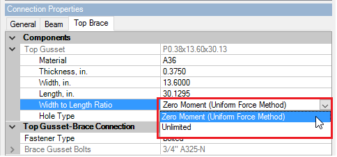 Vertical Brace Connections