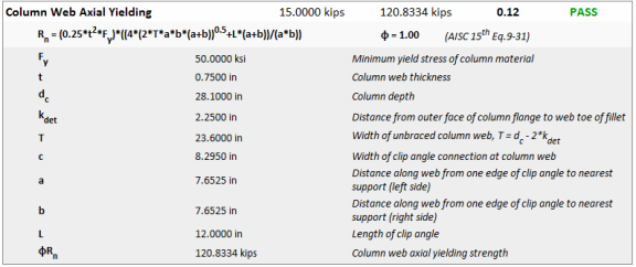 Column Connection Checks