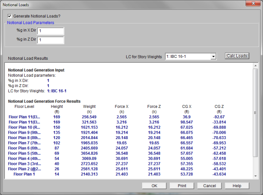 Load Generation - Notional Loads